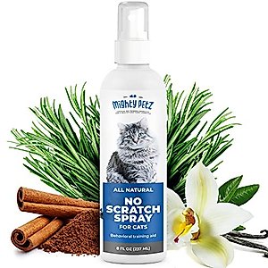 Mighty Petz Cat Repellent Spray for Furniture for Indoor and Outdoor Use – No Cat Scratching Spray – Alcohol Free Cat Deterrent – Cat Spray Behavioral Training Aid – Couch Protector, 8 oz