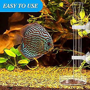 3 Pieces Shrimp Feeding Tube and Dish Set, Include Glass Shrimp Feeding Tube Shrimp Feeder Tube and 2 Aquarium Shrimp Feeding Dish Bowl Fish Tank Feeding Supplies
