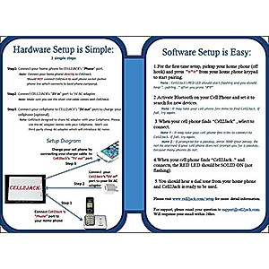 Cell2jack - Cellphone to Home Phone Adapter - Make and Receive Cell Phone Call on Your landline Phone Free