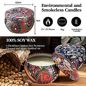 Christmas Gifts, Candles for Home Scented, Scented Candles Gift for Women, Soy Wax 2.5oz Aromatherapy Candle with Essential Oil, Stress Relief Gifts on Birthday or Mother's Day, Gift Boxed Pack 12