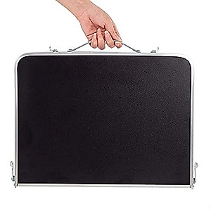 Amadj Foldable Laptop Table,Portable Standing Bed Desk, Bed Desk, Breakfast Serving Bed Tray, Portable Mini Picnic Table & Ultra Lightweight, Folds in Half with Inner Storage Space