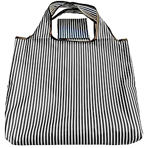 HAPPYHEIDI 4 Pack Bulk Cute Medium Foldable Reusable Grocery Bags Washable Small Shopping Totes, Long Handles, Heavy Duty, Fold-Up Pouch, Leopard Bees Floral Daisy Stripe