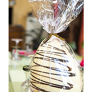 Bosose 50 Pcs 12x16 Clear Treat Bags OPP Cello Cellophane Treat Bags for Gift Wrapping, Bakery, Cookie, Candies, Dessert, Party Favors Packaging, with color Twist Ties