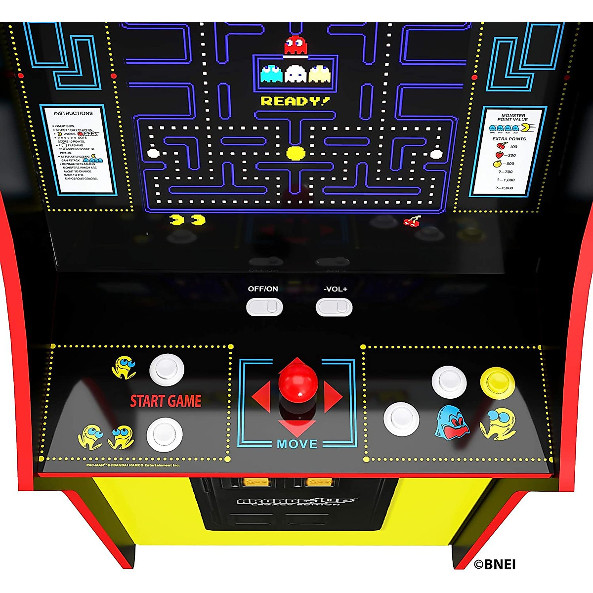 ARCADE1UP PAC-Man 12-in-1 Legacy Edition, 4ft