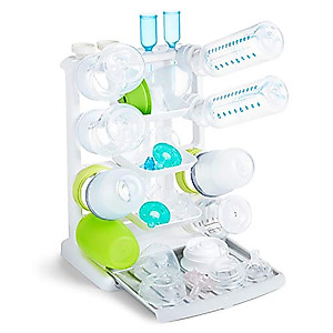 Munchkin® Tidy Dry™ Space Saving Vertical Bottle Drying Rack for Baby Bottles and Accessories, White