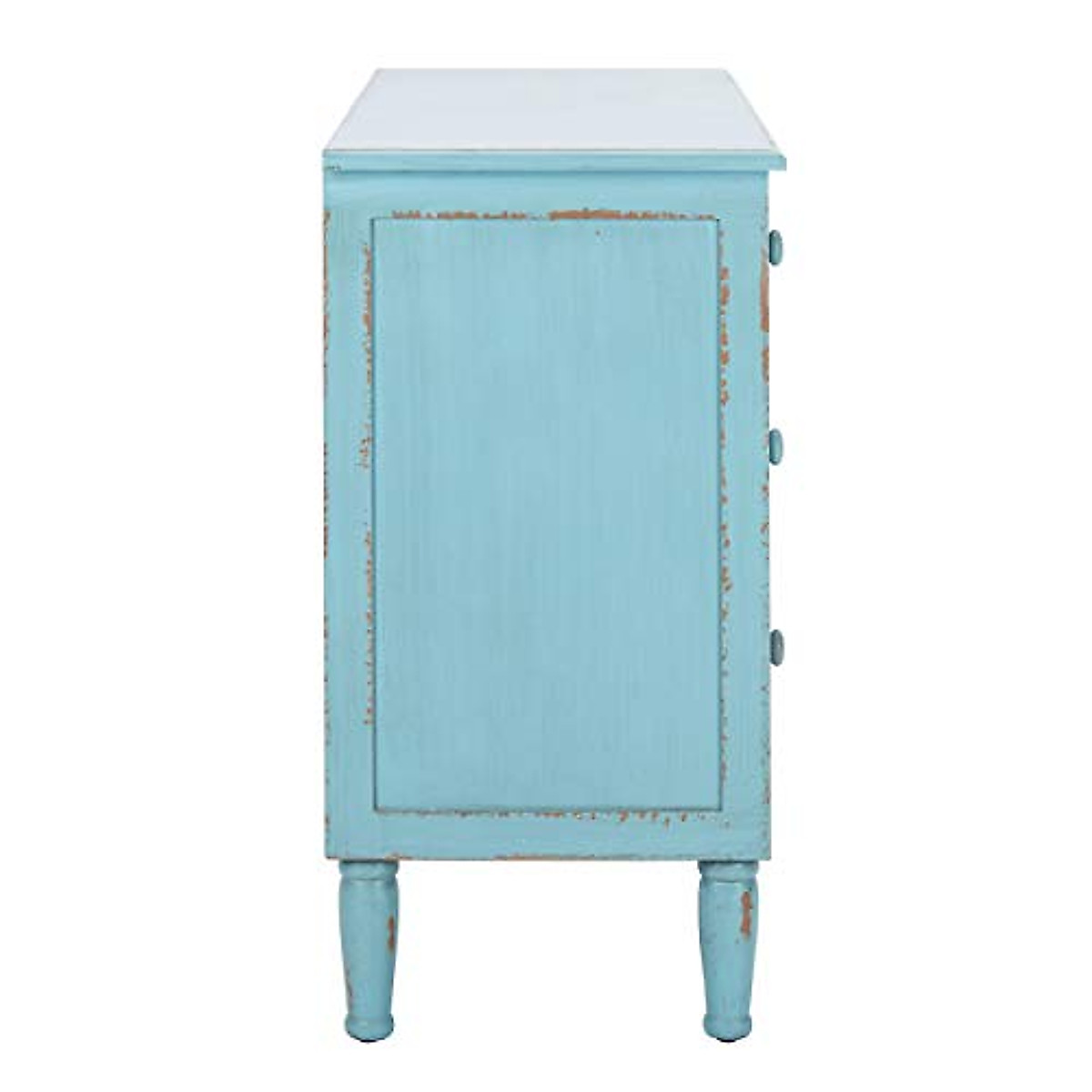 Safavieh American Homes Collection Tablet Distressed Blue 3 Drawer Chest