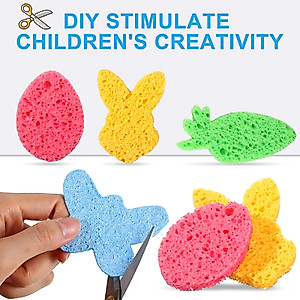 Zhengmy 100 Pieces Kitchen Sponge Bulk Natural Sponges for Dishes Compressed Wood Pulp Sponges Cleaning Sponge Without Scratching for Kitchen Bathroom, 3.9 x 2.4 x 0.12 Inch