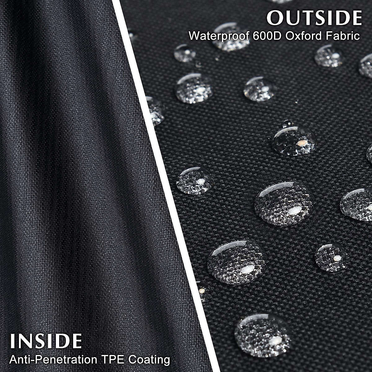 Outdoor Furniture Covers Waterproof, 2-Seater Patio Loveseat Sofa Covers Fits up to 76 x 40 x 31 inches, Black