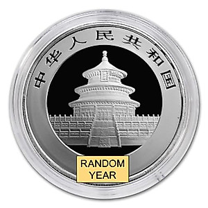 1989 - Present (Random Year) 1 oz Silver Chinese Panda Coin (in Capsule) Brilliant Uncirculated with Certificate of Authenticity ¥10 Yuan BU