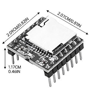 Aideepen 5PCS DFPlayer Mini Mp3 Player Board Module Voice Decode Board Support TF Micro SD Card U Disk Audio Music
