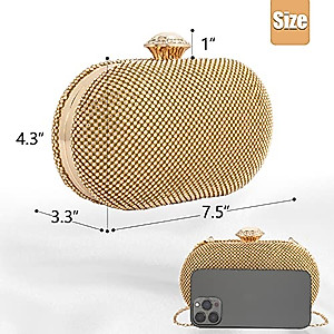 Muadhnait Rhinestone Purse for Women Sparkly Clutch Evening Handbag for Party Wedding