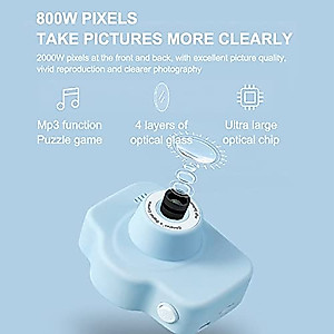 Lanhui Digital Camera Toy for Kids - Children's Portable Rechargeable Built-in Games Photo Video Digital Camera with 32G Memory Card Gift for Boys Girls