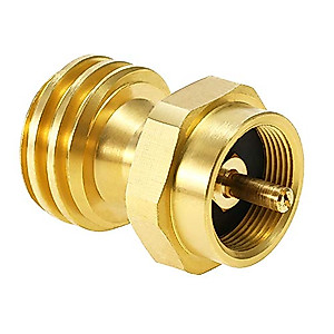 Joywayus Solid Brass Steak Saver Adapter 1 LB Hex Propane Adapter Converter Universal Small Bottle for Gas Grill and Propane Tree - 1''-20 Male Throwaway Cylinder Thread