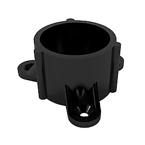 FORMUFIT F112ECT-BK-10 1-1/2" Furniture Grade Table Screw Cap in Black, 1.9" ID, PVC (Pack of 10)