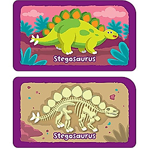 School Zone - Dino Dig Card Game - Ages 4+, Preschool to Kindergarten, Dinosaurs, Dinosaur Names, Counting, Matching, Vocabulary, and More (School Zone Game Card Series)