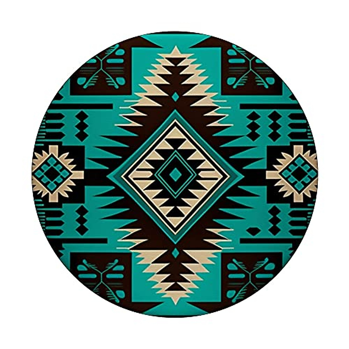 Southwest Turquoise Native American Aztec Pattern PopSockets Swappable PopGrip