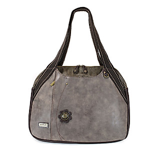 Chala Handbags large Tote Bag with Doggie Key fob (835GY- Buffalo)