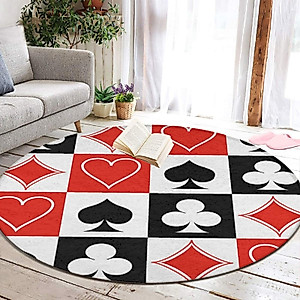 Meaudiwes Suits Hearts Diamonds Clubs Spades Grid Poker Non Slip Door Mat Outdoor Decorative Garden Office Bathroom Bedroom Living Room Door Mat with Non Slip Inside & Outside Area Rug Floor Mat