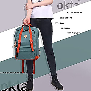 OKTA Waterproof Laptop Backpack for Women ,Hiking Backpack ,Student Lightweight School bag for Girls,Fit 14 inch Laptop