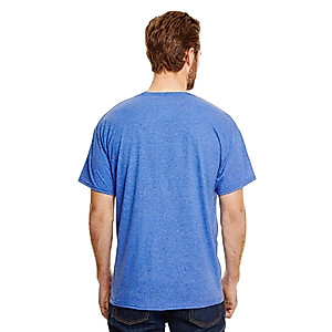 Hanes Men's Short Sleeve X-Temp T-Shirt with FreshIQ (Pack of 2), Royal Blue Heather, Medium