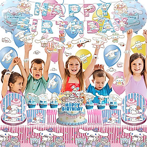 Grehge oroll Birthday Decorations For 20 Guests,Cinnamoroll Party Supplies Included