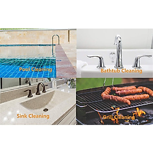 Comfun Pumice Stone Toilet Brush for Cleaning Toilet Bowl with Handle, Pumice Stick for Toilet Cleaning, 2 Pack