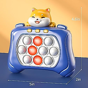 TEMI Pop Fidget Push Game, Handheld Game for Kids 6-8, Squeeze Sensory Push Bubble Stress Light Up Toy, Birthday Gifts for 8-12 Year Old Boys, Girls, Teens