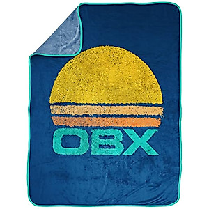 Outer Banks OBX Sunset Throw Blanket - Measures 46 x 60 inches - Fade Resistant Super Soft Fleece Bedding (Official Netflix Product)