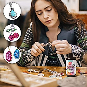 UV Resin Kit Clear Crystal for Jewelry Making 200g, Hard Type UV Epoxy Resin Glues Craft Kit for Molds with Starter Tool Kit by Puduo