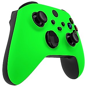 eXtremeRate FaceMag Magnetic Front Shell for Xbox Series X & S Controller, Neon Green Replacement Parts Accessores Soft Touch Grip Faceplate for Xbox Core Wireless Controller [Controller Excluded]