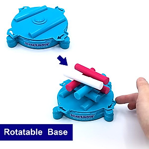 MUKIKIM Shakewave, Ultimate Stacking Blocks Game Challenge, Stack Rollers to Build Tower As High As Possible On Rotating Base Without Causing It to Collapse! Promotes Hand-Eye Coordination & Balance