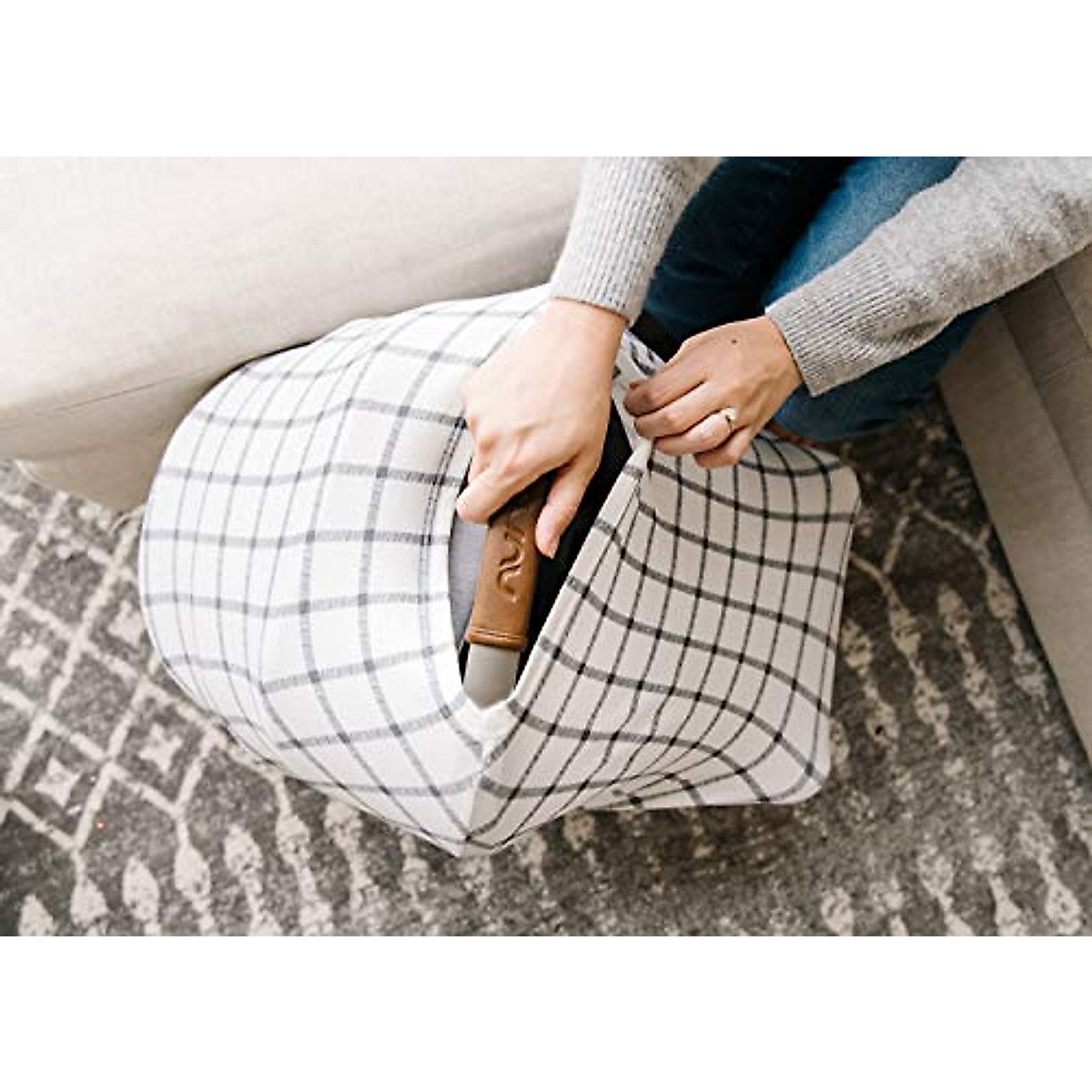 Baby Car Seat Cover Canopy and Nursing Cover Multi-Use Stretchy 5 in 1 Gift "Ledger" by Copper Pearl