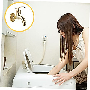 Faucet, 2 Pcs Antique Faucet Faucets for Bath Sinks Bathtub Faucet Wall Mount Bathtub Faucet Wall Mounted Water Bathroom Vanity Faucets Cold Sink Faucet Retro Kitchen Faucet V-intage Faucet (Color :