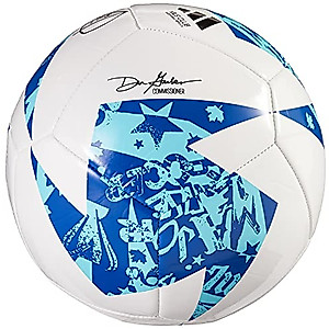 adidas MLS Club Soccer Ball, White/Blue/Bright Cyan, 5