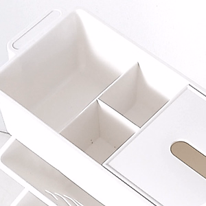 Movable Bookshelf Cart Rotatable Removable Plastic Multifunctional Rolling Cart Deskside Bookshelf Desk Organizer with Wheels (6 Layer)