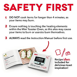 DASH Mini Toaster Oven Cooker for Bread, Bagels, Cookies, Pizza, Paninis & More with Baking Tray, Rack, Auto Shut Off Feature - Pink