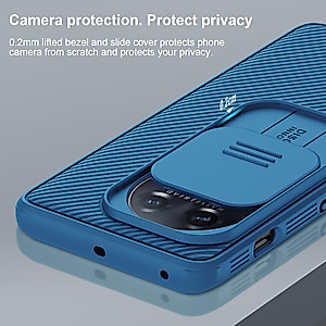 Nillkin OnePlus 11 5G Case - CamShield Pro Case with Slide Camera Cover, Slim Fit Thin Shockproof Cover for OnePlus 11 2023 - Blue