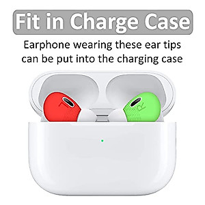 IiEXCEL 5 Pairs (Fit in Case) Anti-Slip Ear Tips Compatible with AirPods Pro 2, Ultra Thin Slim Silicone Eartips Earbuds Gel Cover Accessories Compatible with AirPods Pro 2nd Generation 2022 Colorful