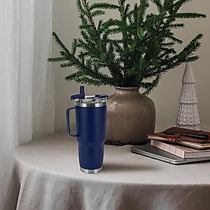 HASLE OUTFITTERS 30oz Tumbler With Handle, Insulated Travel Coffee Mug With Straw Leak-Proof Double Wall Stainless Steel Vacuum Tumblers Metal Cup with Straw for Hot and Cold Drink