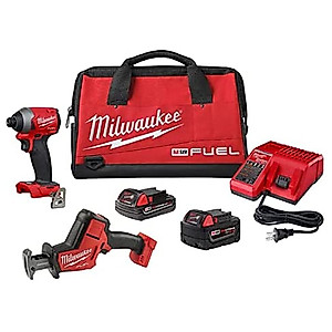 Milwaukee M18 FUEL 18-Volt Lithium-Ion Brushless Cordless HACKZALL Reciprocating Saw and Impact Driver Combo Kit (2-Tool)