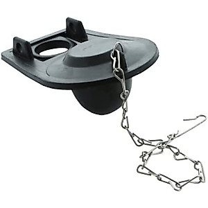 Qualihome Side Mount Toilet Handle Replacement with 2 inch Universal Toilet Flapper Replacement and Chain (Nickel Side Mount)