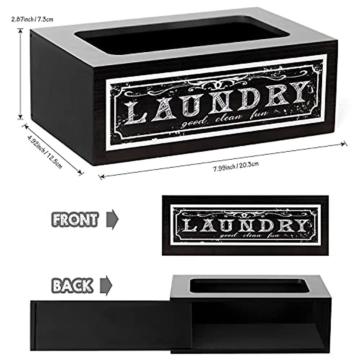 Laundry Dryer Sheets Holder Box Fabric Sheet Holder Farmhouse Dryer Sheet Dispenser Sheet Storage Container Laundry Room Decor