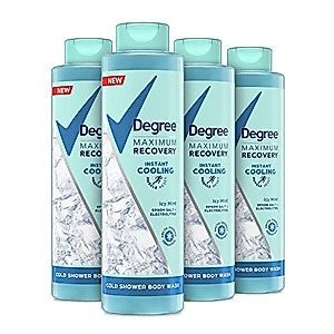 Degree Body Wash and Soak Post-Workout Recovery Skincare Routine ICY Mint + Epsom Salt + Electrolytes Bath and Body Product 22 oz 4 Count