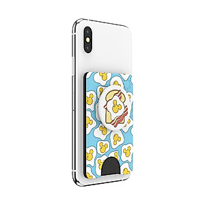 PopSockets Phone Wallet with Expanding Phone Grip, Phone Card Holder, Disney PopWallet - Minnie Rainbow
