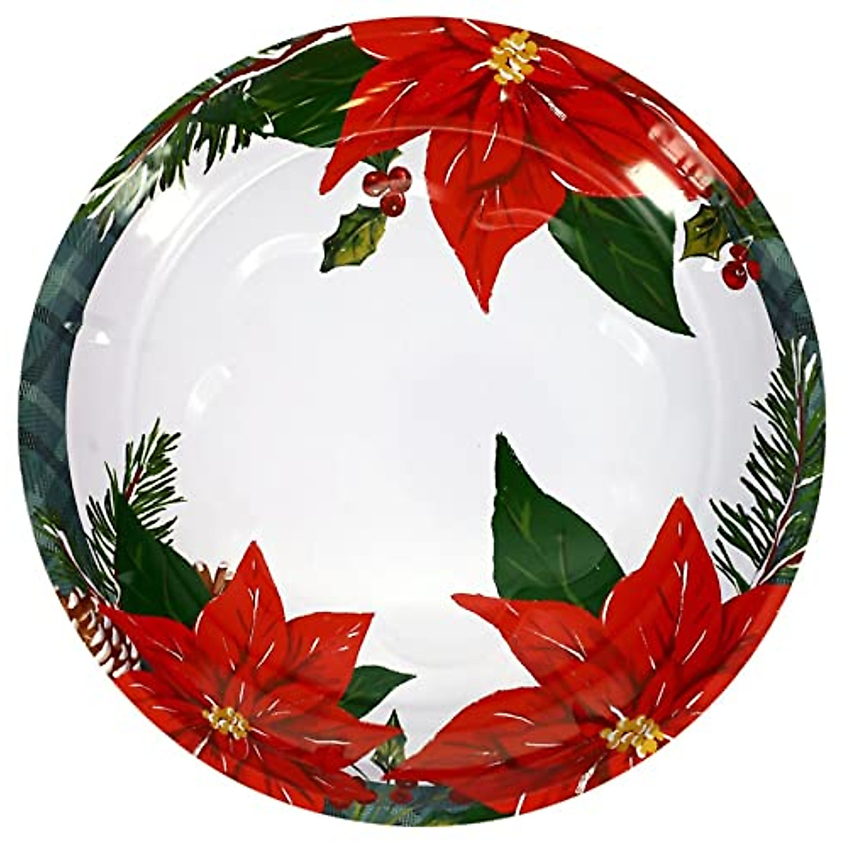 IM Customization Christmas 10-in. Tin Serving Trays - Set of 4 - One of Each Design Including Santa, Snowman, Snowflakes, and Poinsettias