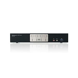 IOGEAR 4-Port DisplayPort KVMP Switch - 4K 60Hz - 2-Port USB 3.1 Hub 5Gbps - Keyboard Mouse Input - 7.1 HD Audio - Front Panel Selector - TAA Compliant - Mac/Win - GCS1934