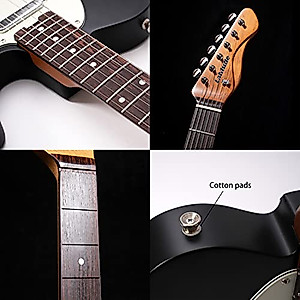 Latitude Lark Classic Electric Guitar, Alder Wood Nitro Paint Solid Body,Roasted Maple Thin C Neck Jumbo 21 Frets Modernist Fine Instrument, Rosewood fingerboard,Weight 7 lbs