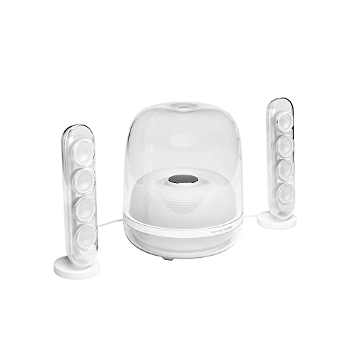 Harman Kardon HK SoundSticks 4-2.1 Bluetooth Speaker System with Deep Bass and Inspiring Industrial Design (White)