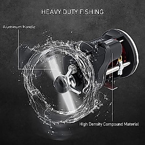 Dr.Fish Baitcasting Reels Line Counter Baitcaster Fishing Reel, 2+1 BBS,18LB MAX Drag, Conventional Trolling Reel Right Hand Durable Stainless for Inshore Offshore Saltwater Fishing, Right Hand