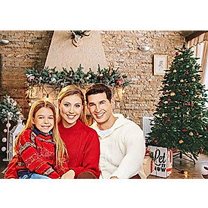 Dudaacvt 7x5ft Christmas Fireplace Theme Backdrop for Photography Christmas Photography Backdrop Merry Xmas Sock Gift Decorations Family Party Banner Photo Studio Props D470